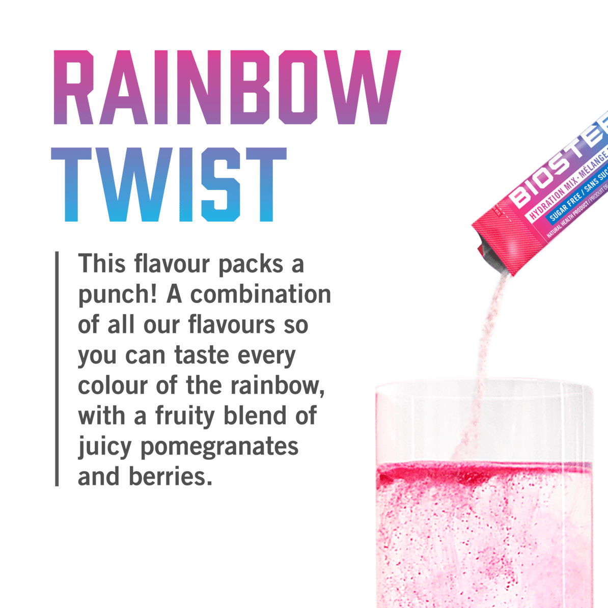HYDRATION MIX / Rainbow Twist - 24 Serving Packets – BioSteel – Canada