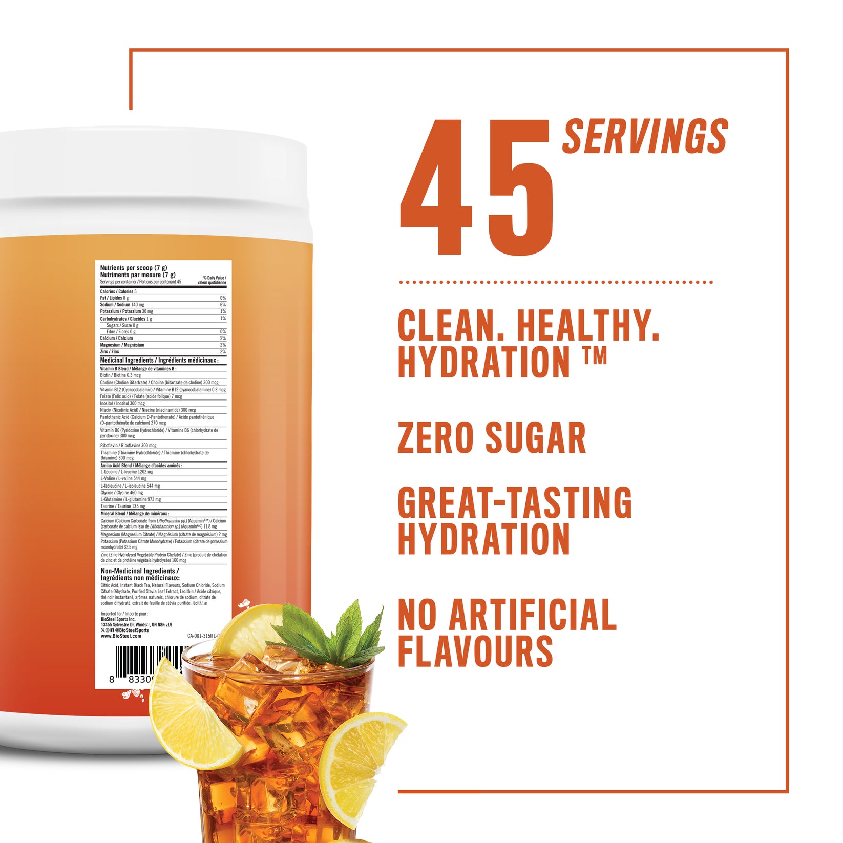 HYDRATION MIX / Iced Tea Lemonade - 45 Servings – BioSteel
