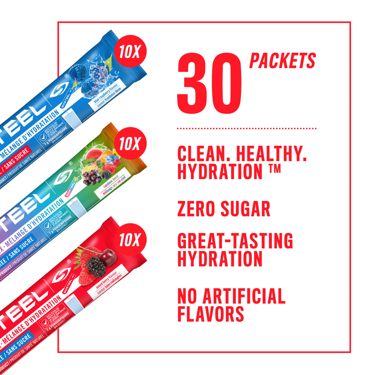 HYDRATION MIX / Variety Pack - 30 Packets – BioSteel