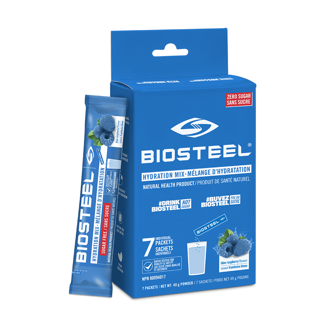 HYDRATION MIX / Blue Raspberry - 7 Serving Packets – BioSteel – Canada