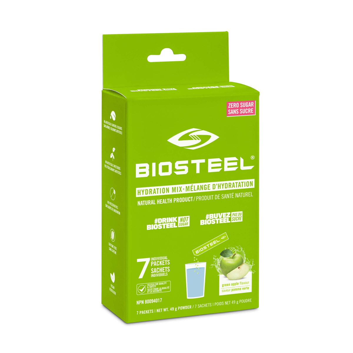 HYDRATION MIX / Green Apple - 7 Serving Packets – BioSteel – Canada