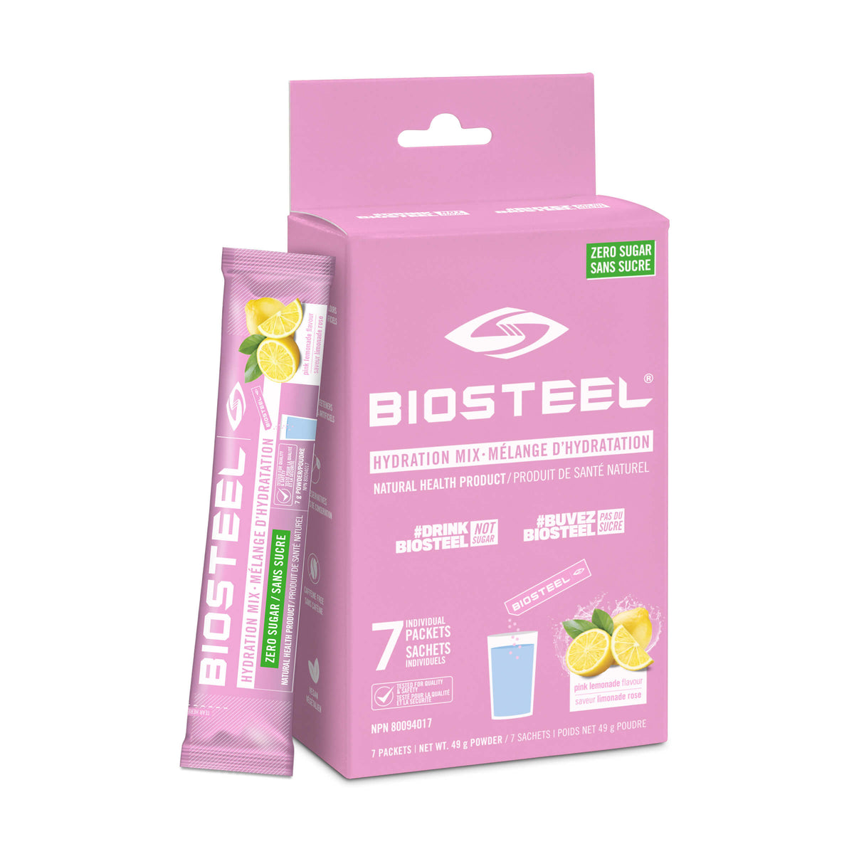 HYDRATION MIX / Pink Lemonade - 7 Serving Packets – BioSteel – Canada