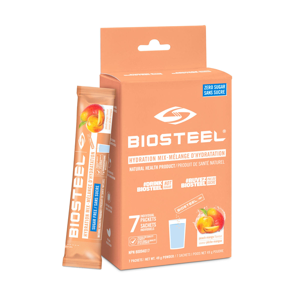 HYDRATION MIX / Peach Mango - 7 Serving Packets – BioSteel – Canada