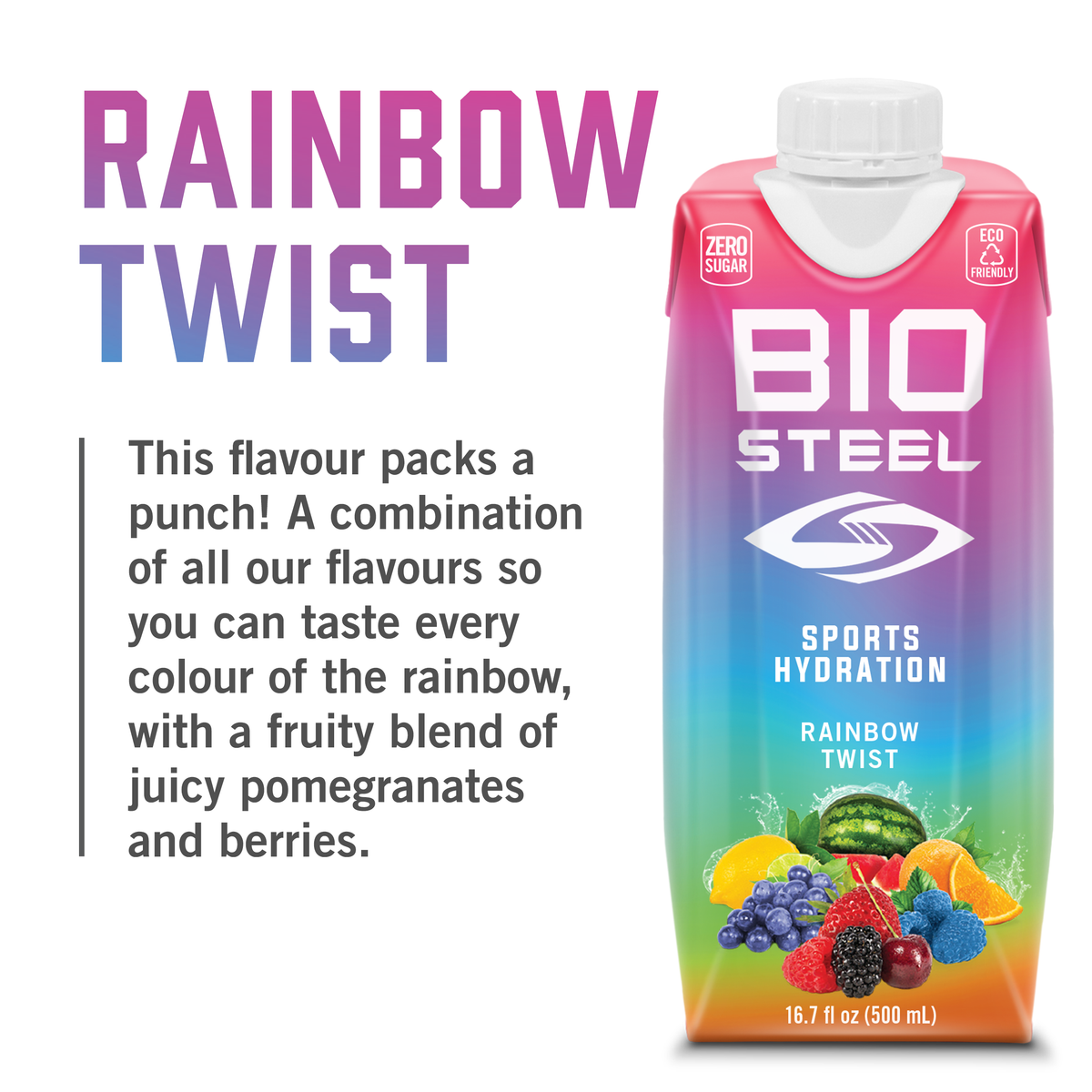 BOISSON SPORTIVE / Rainbow Twist - Paquet de 12 – BioSteel – Canada