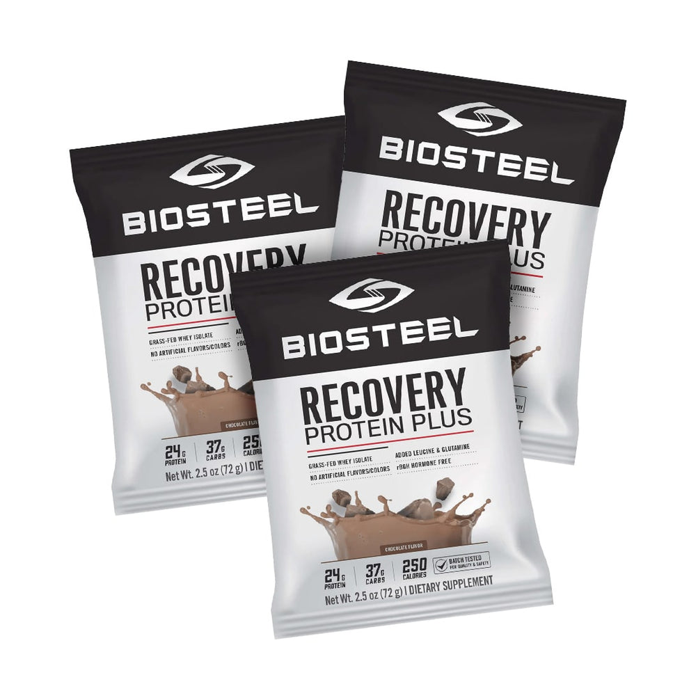 100 Servings Single-Serve Protein - Recovery Plus Chocolate – BioSteel