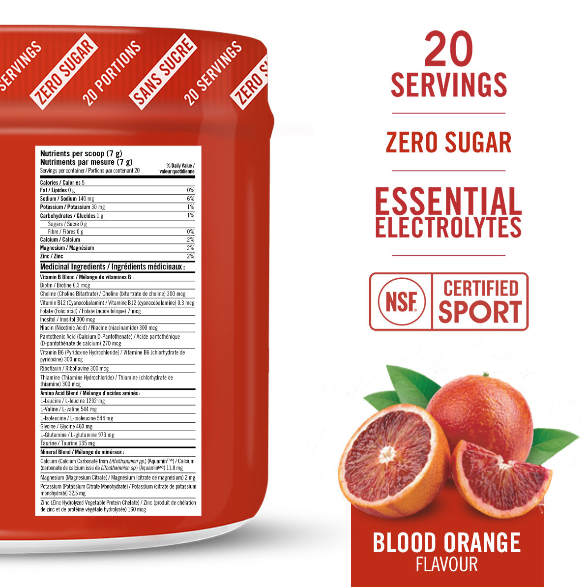 HYDRATION MIX / Blood Orange - 20 Servings – BioSteel – Canada