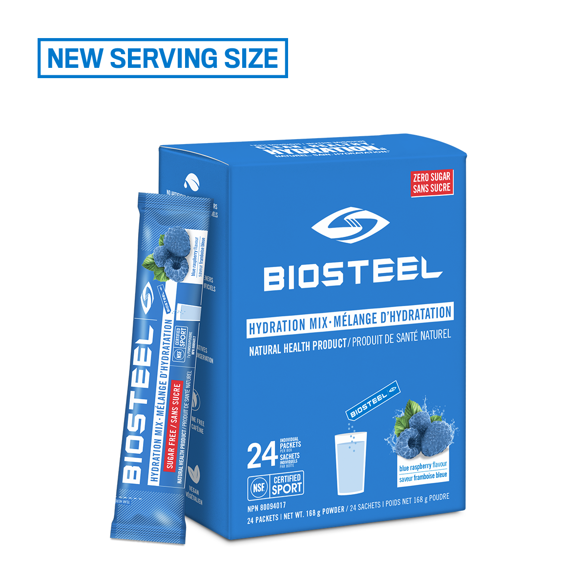 HYDRATION MIX / Blue Raspberry - 24 Serving Packets – BioSteel – Canada