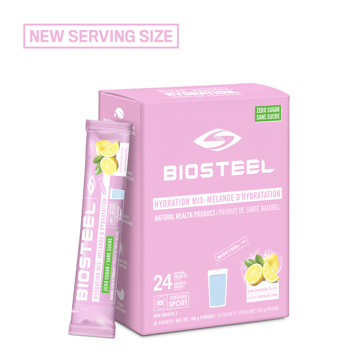 HYDRATION MIX / Pink Lemonade - 24 Serving Packets – BioSteel – Canada