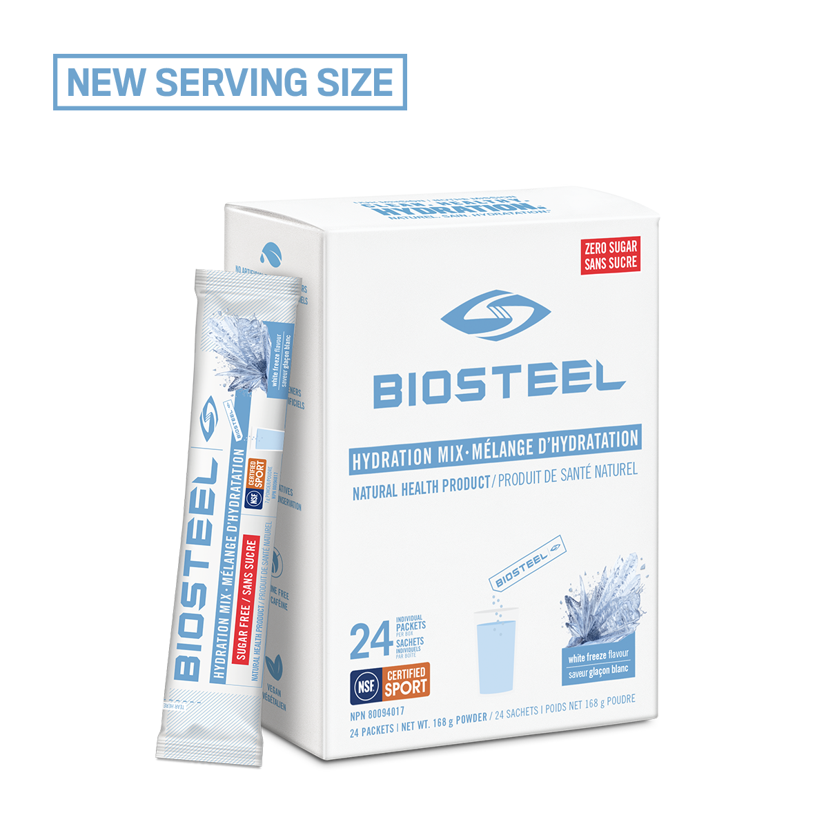 HYDRATION MIX / White Freeze - 24 Serving Packets – BioSteel – Canada